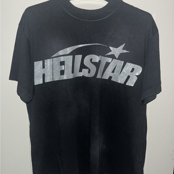 Hellstar | Shirts | Hellstar Black And Glitter Tee | Poshmark